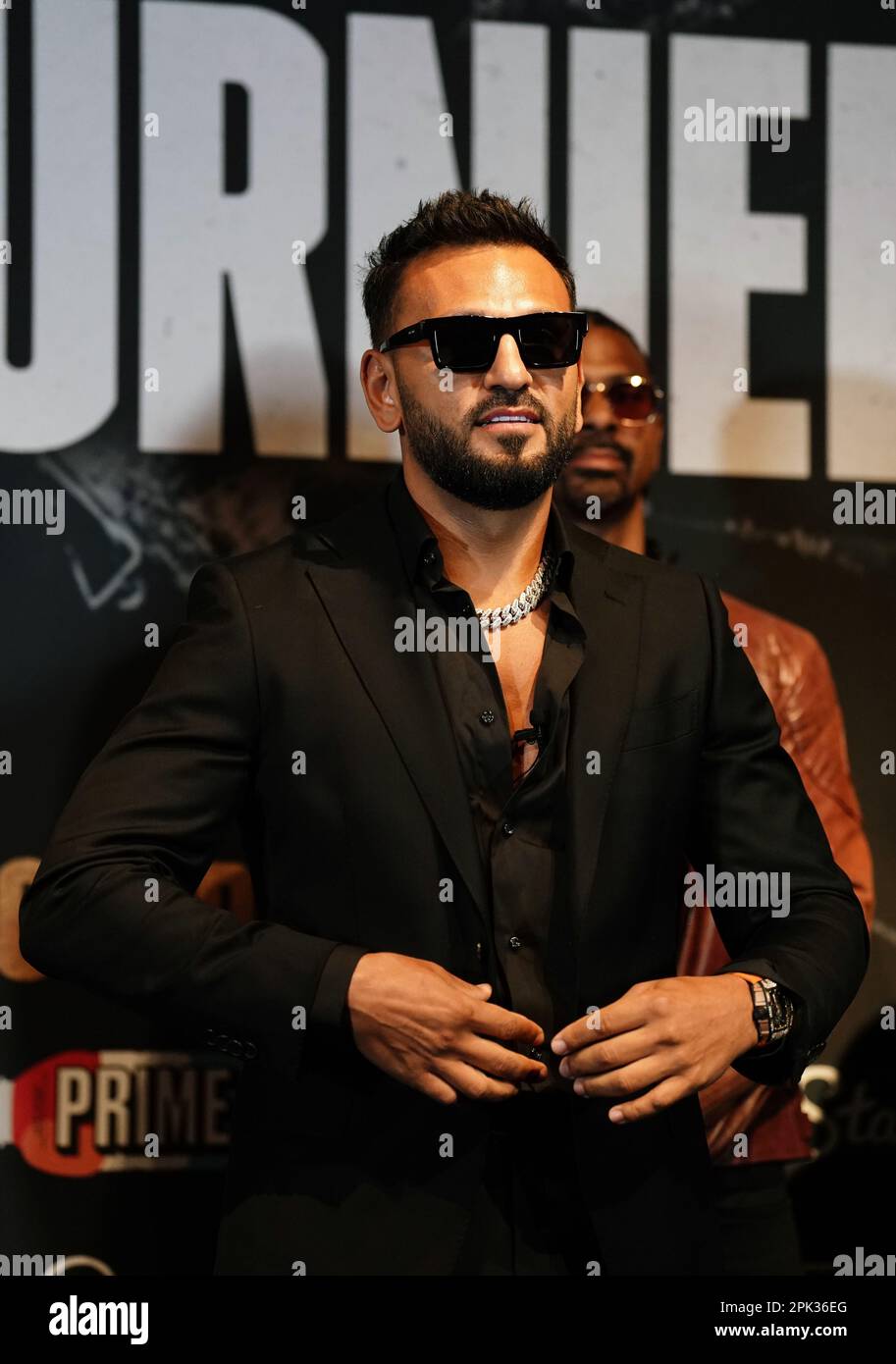 Joe Fournier following a press conference at Glaziers Hall, London. KSI ...
