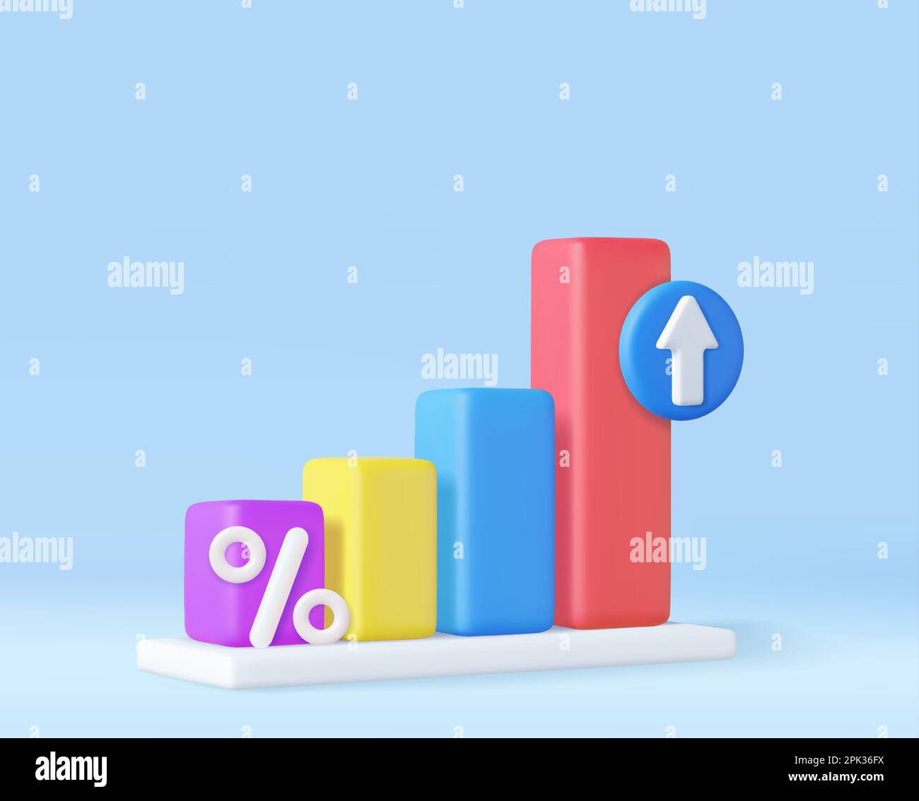 3d Business bar graph strategy concept Stock Vector Image & Art - Alamy