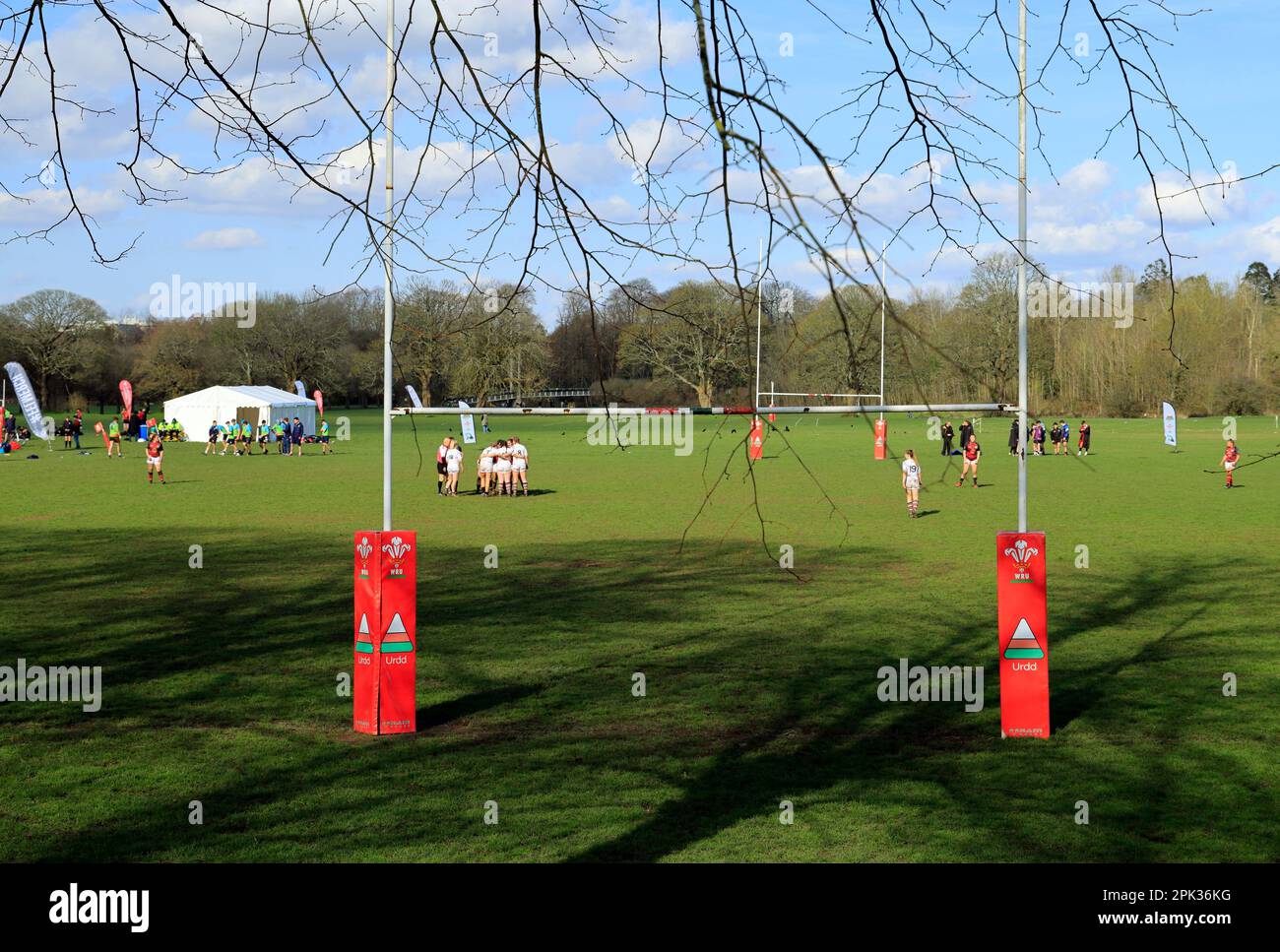 Girls Urdd WRU Rugby sevens tournament,Pontcanna Fields, Cardiff Stock ...