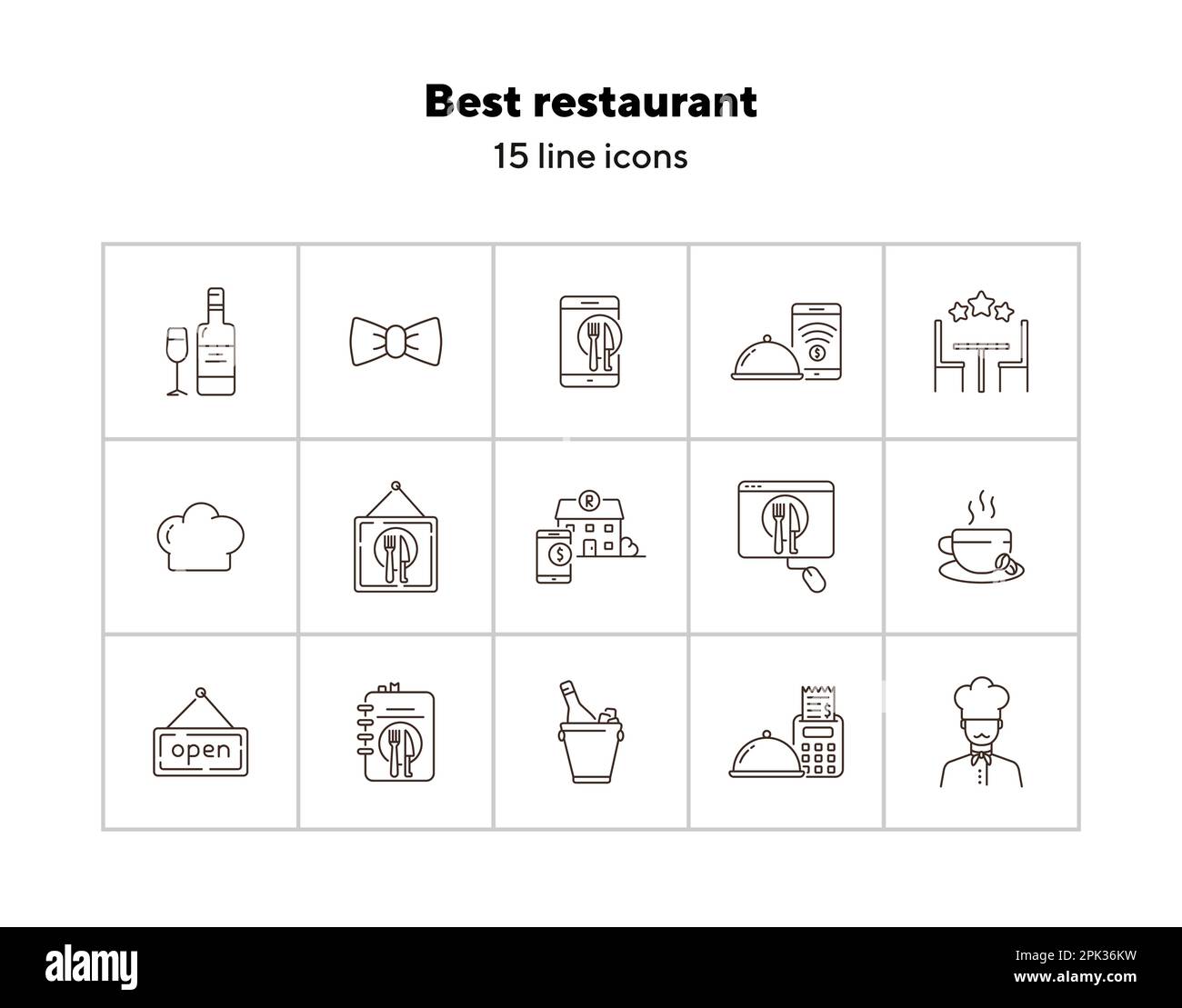 Best restaurant line icon Stock Vector Images - Alamy
