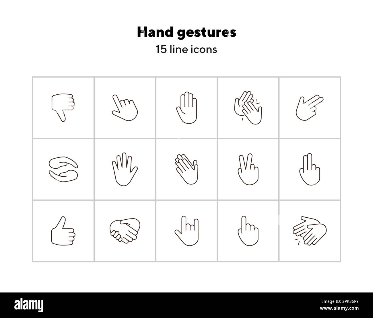 Hand gestures line hi-res stock photography and images - Alamy
