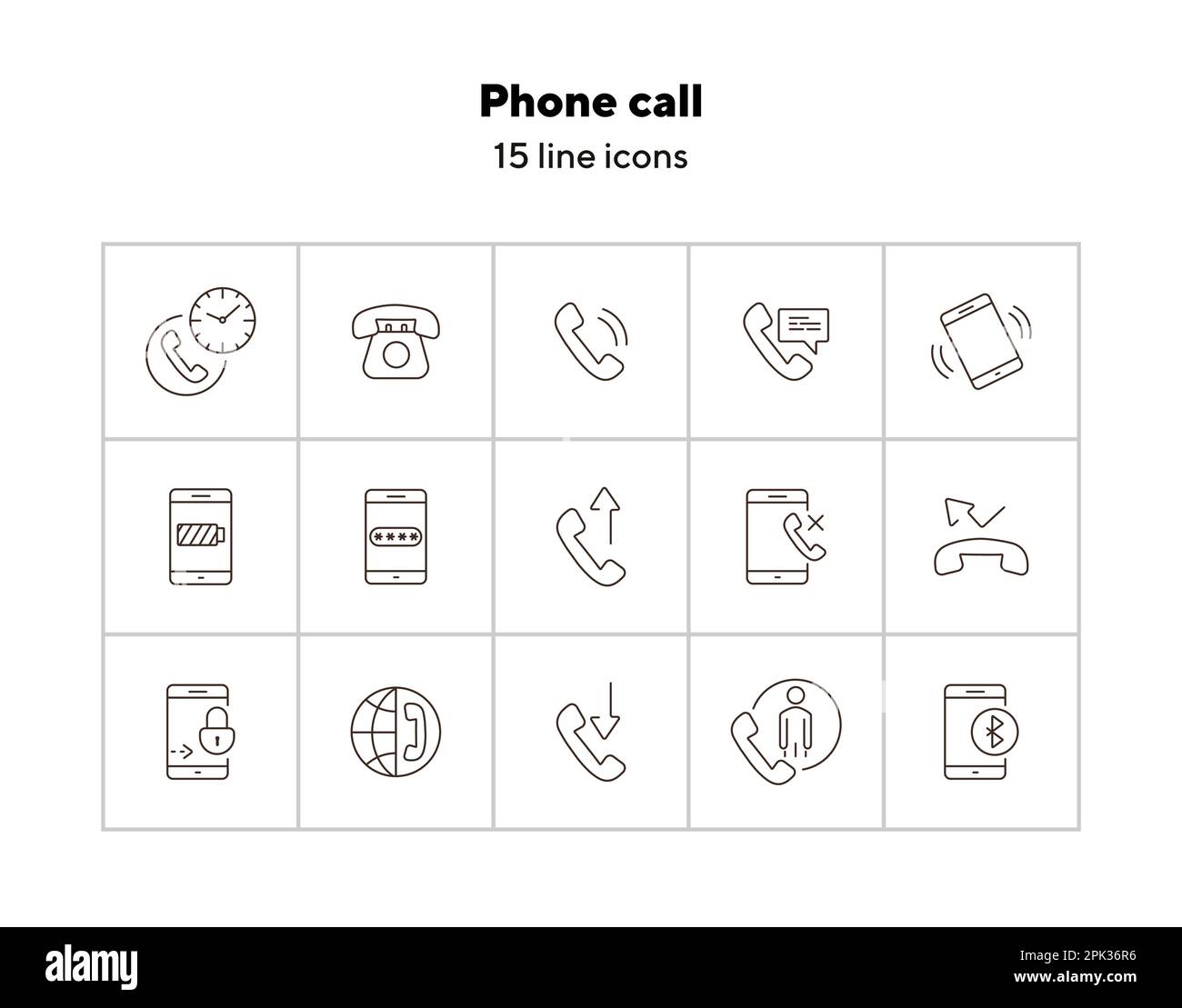 Phone call icons Stock Vector Image & Art - Alamy