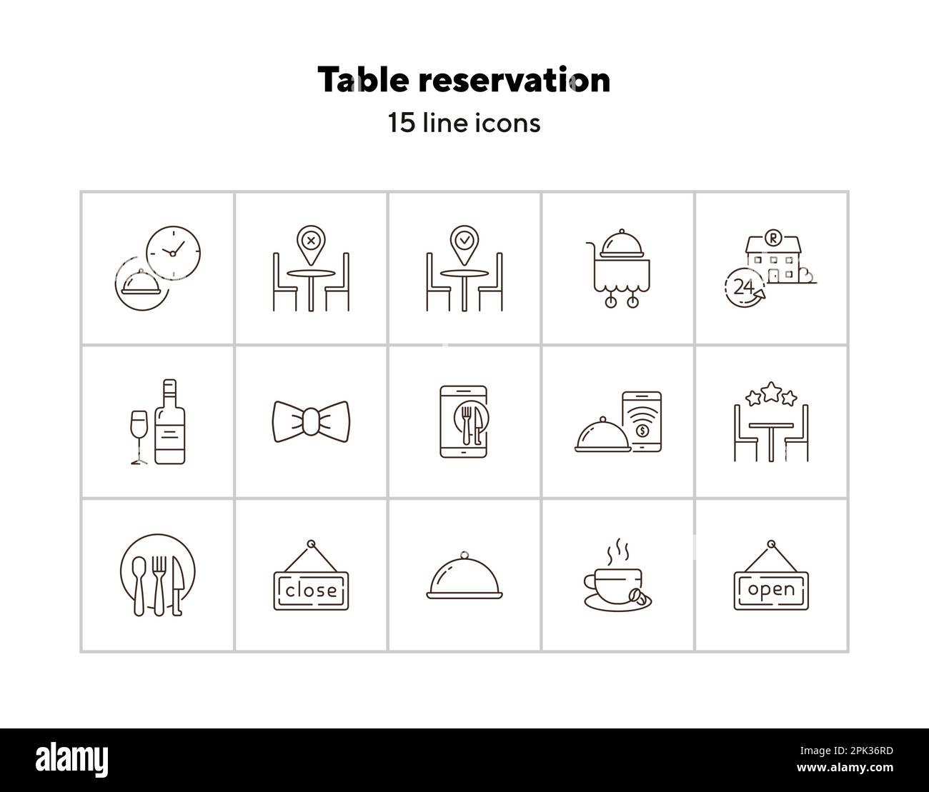 Dinner reservation Stock Vector Images - Alamy