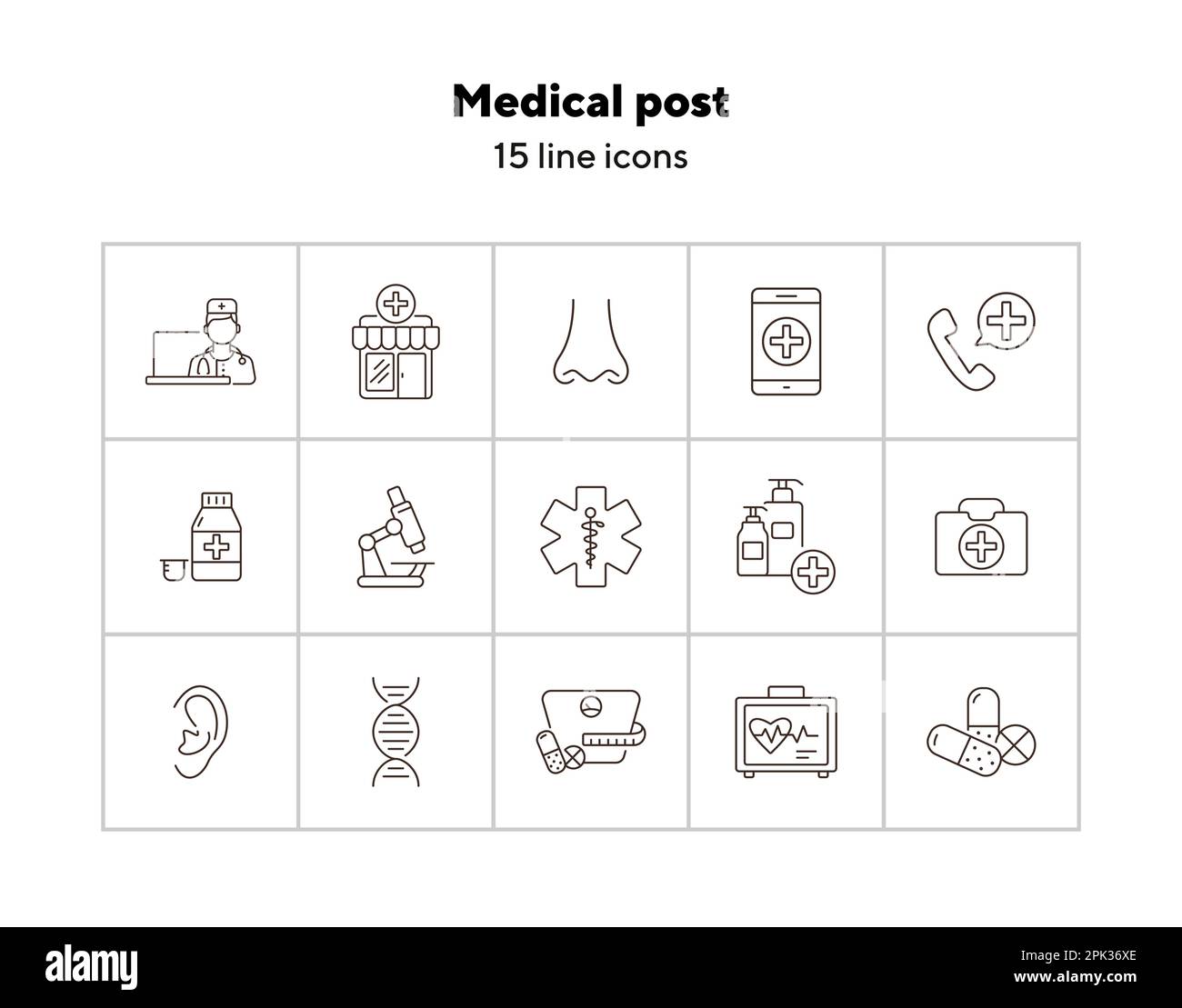 Medical post icons Stock Vector Image & Art - Alamy