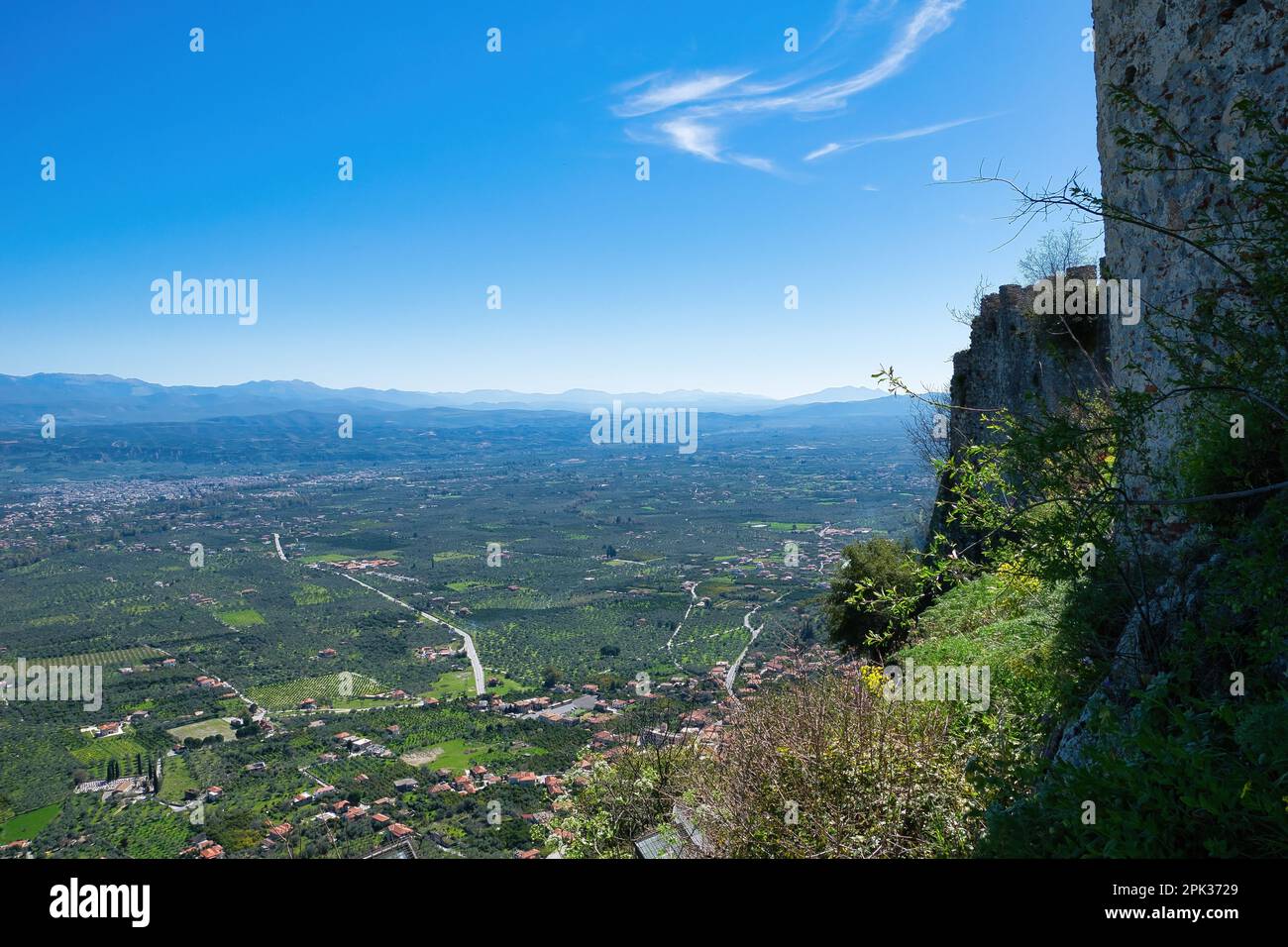 medieval architecture, the castle town of Mystras. Mistras, Greece ...
