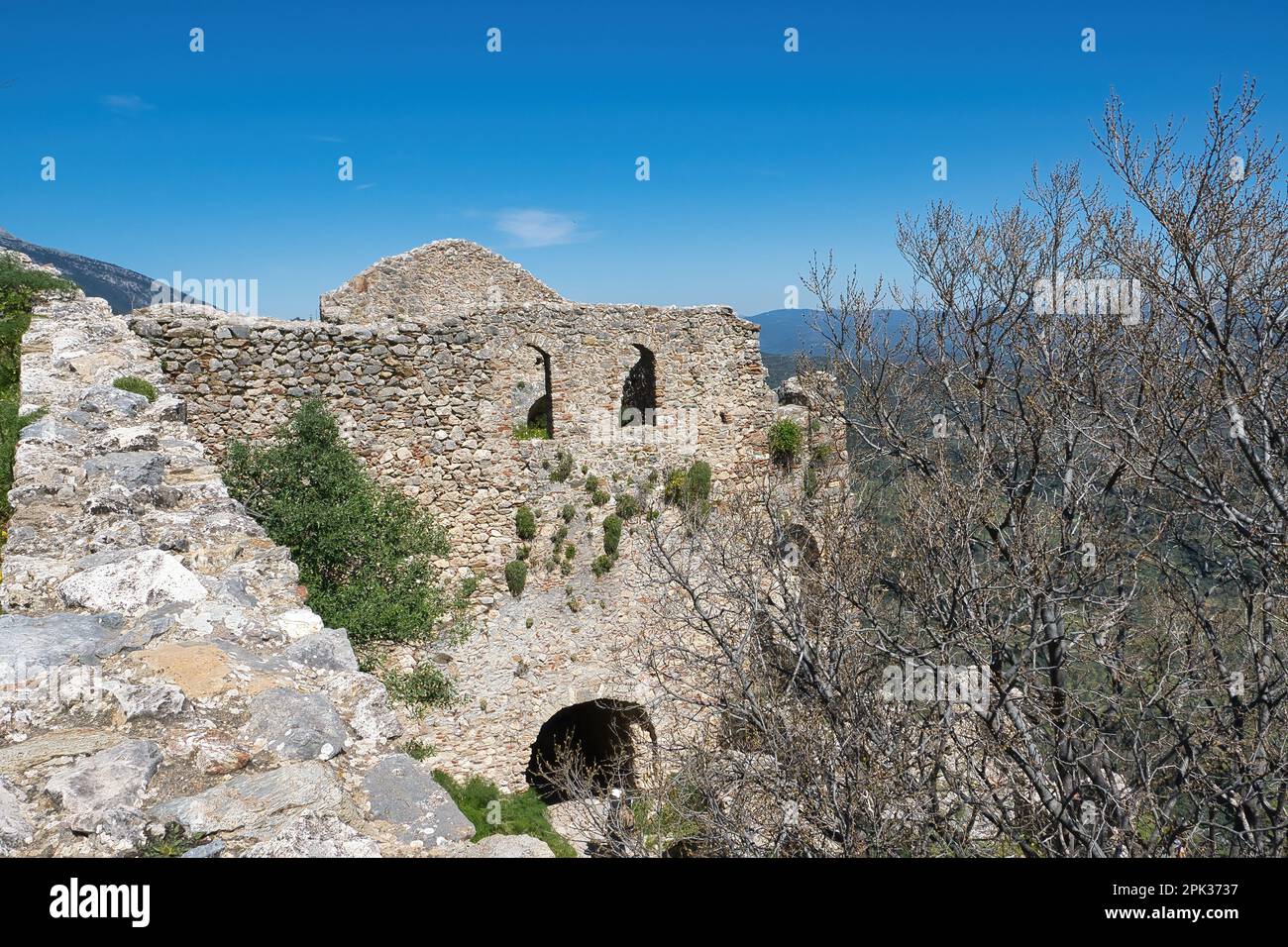 medieval architecture, the castle town of Mystras. Mistras, Greece ...