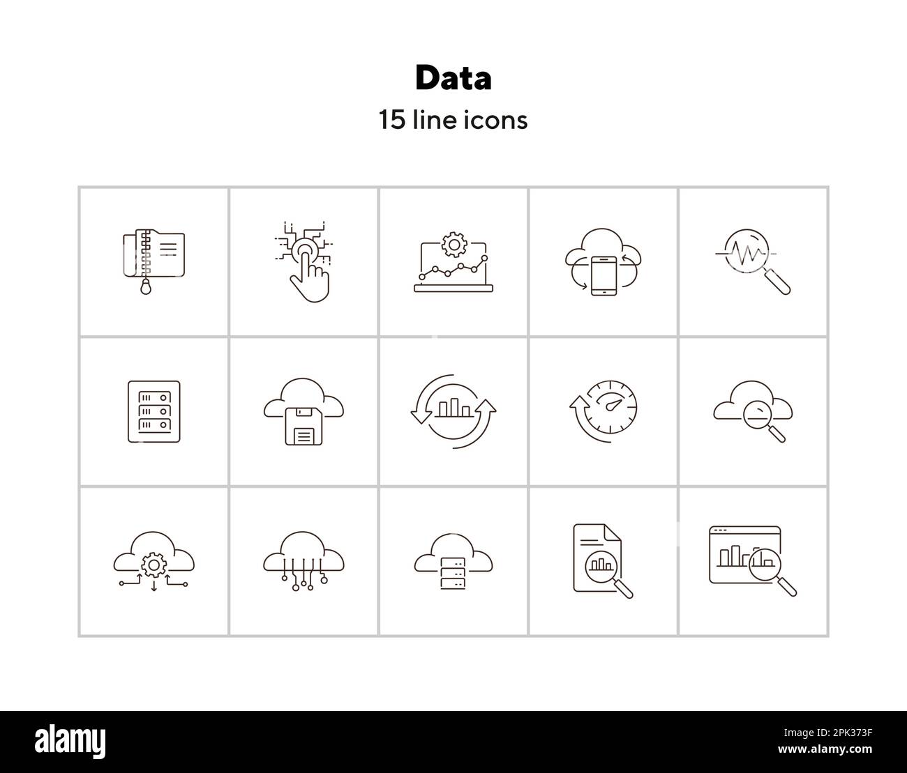 Cloud data synchronization line Cut Out Stock Images & Pictures - Alamy