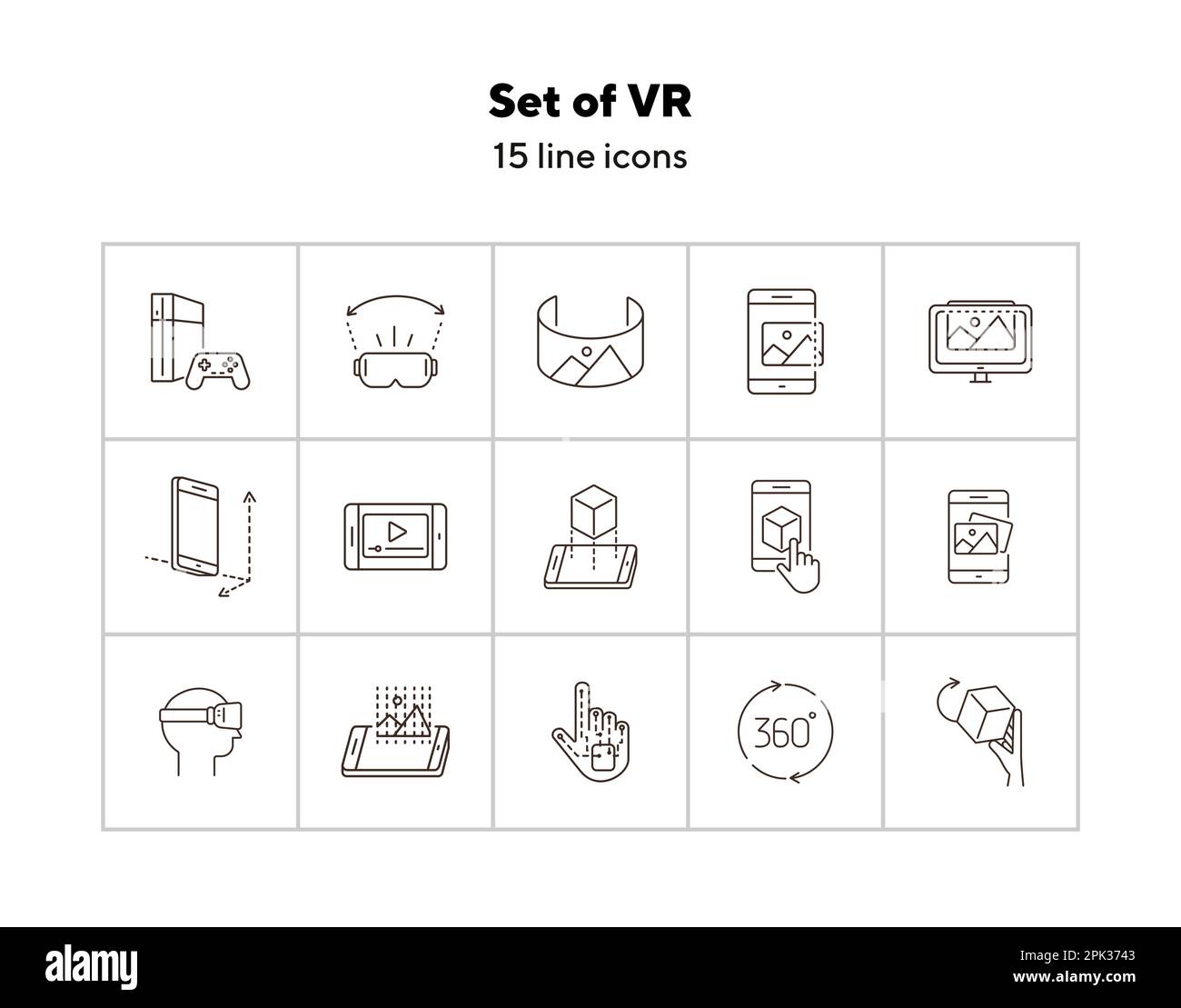 Set of VR icons Stock Vector Image & Art - Alamy