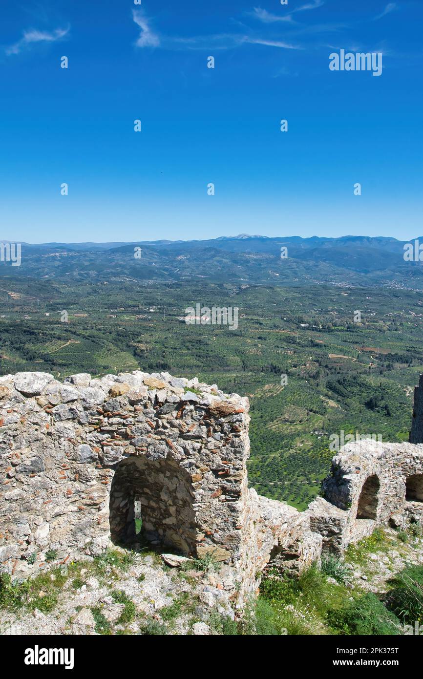 medieval architecture, the castle town of Mystras. Mistras, Greece ...