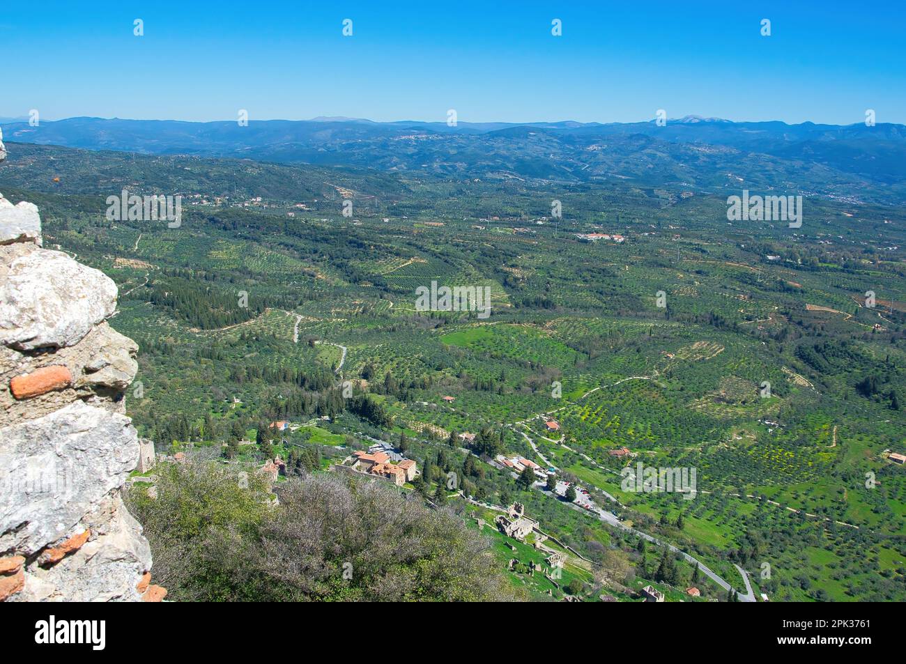 medieval architecture, the castle town of Mystras. Mistras, Greece ...