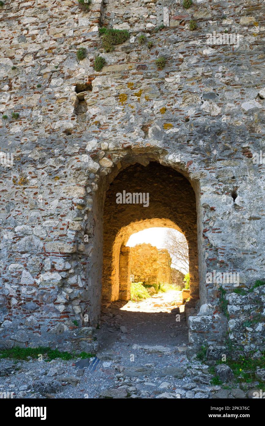 medieval architecture, the castle town of Mystras. Mistras, Greece ...