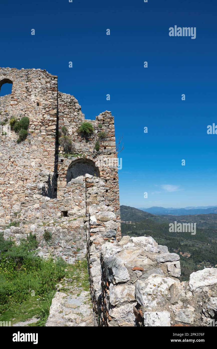 medieval architecture, the castle town of Mystras. Mistras, Greece ...