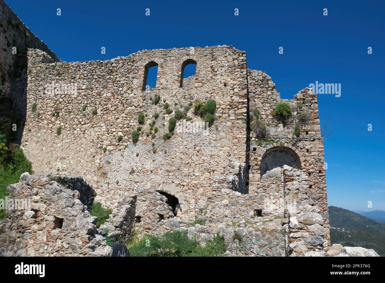 medieval architecture, the castle town of Mystras. Mistras, Greece ...