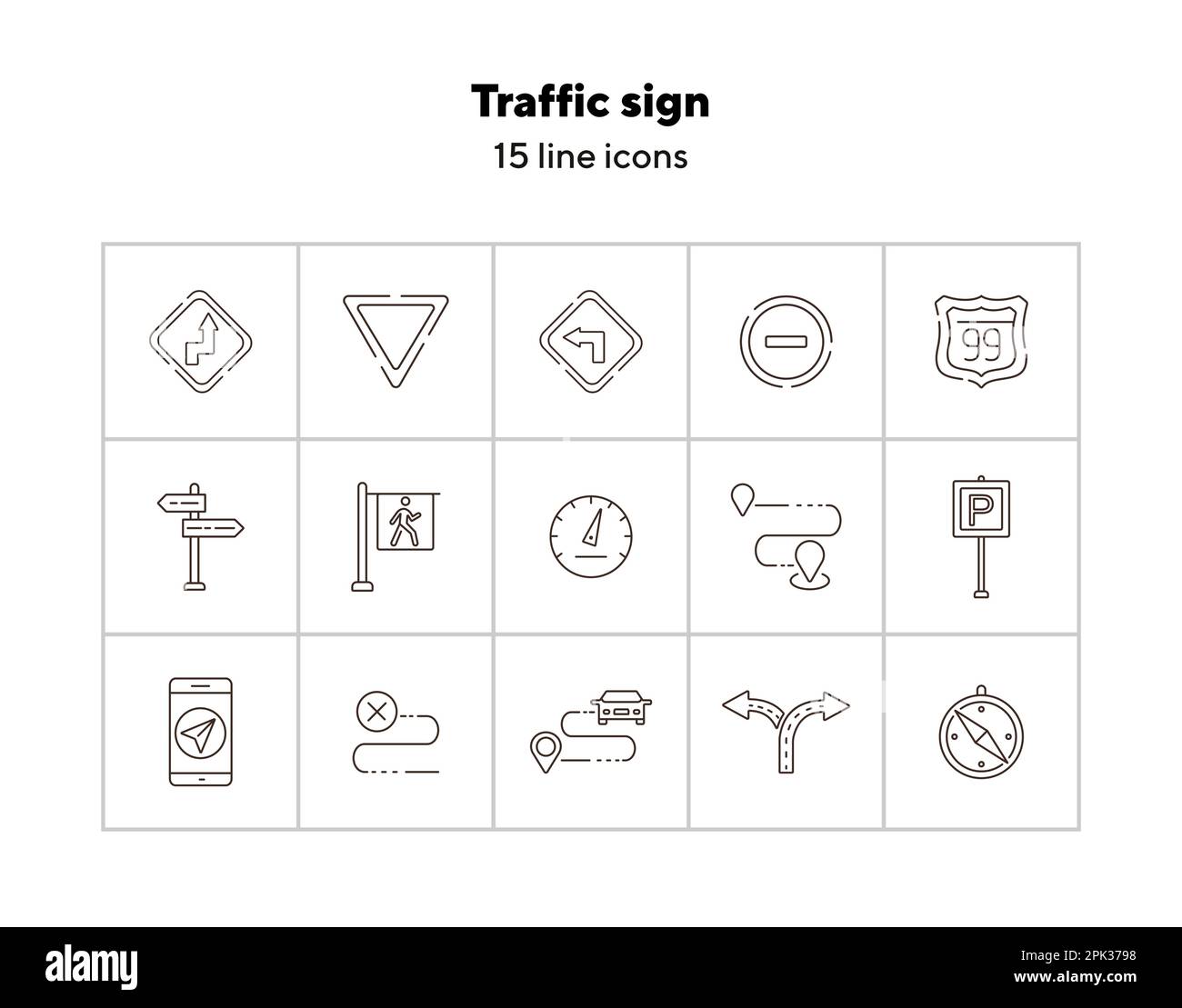 Traffic sign icons Stock Vector Image & Art - Alamy