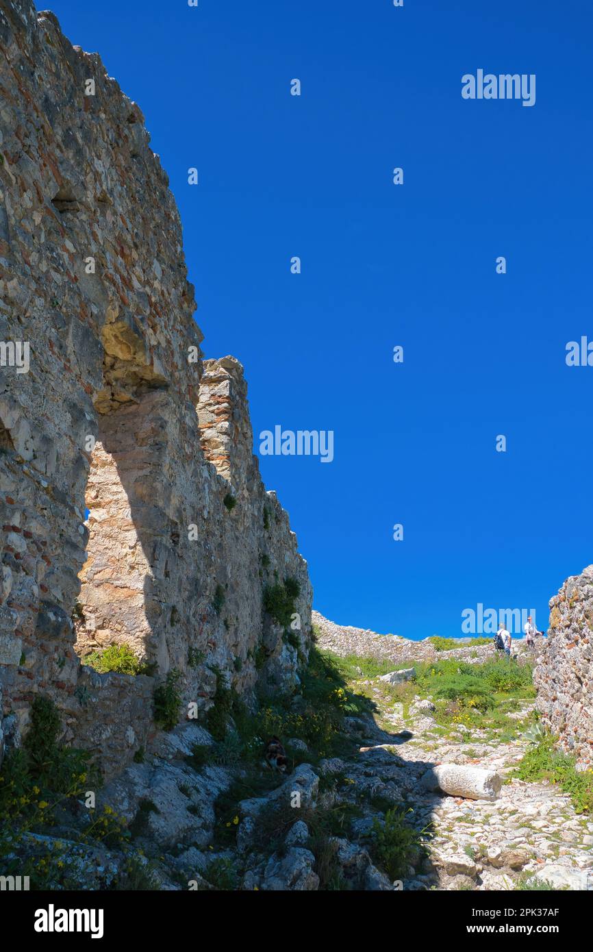 medieval architecture, the castle town of Mystras. Mistras, Greece ...