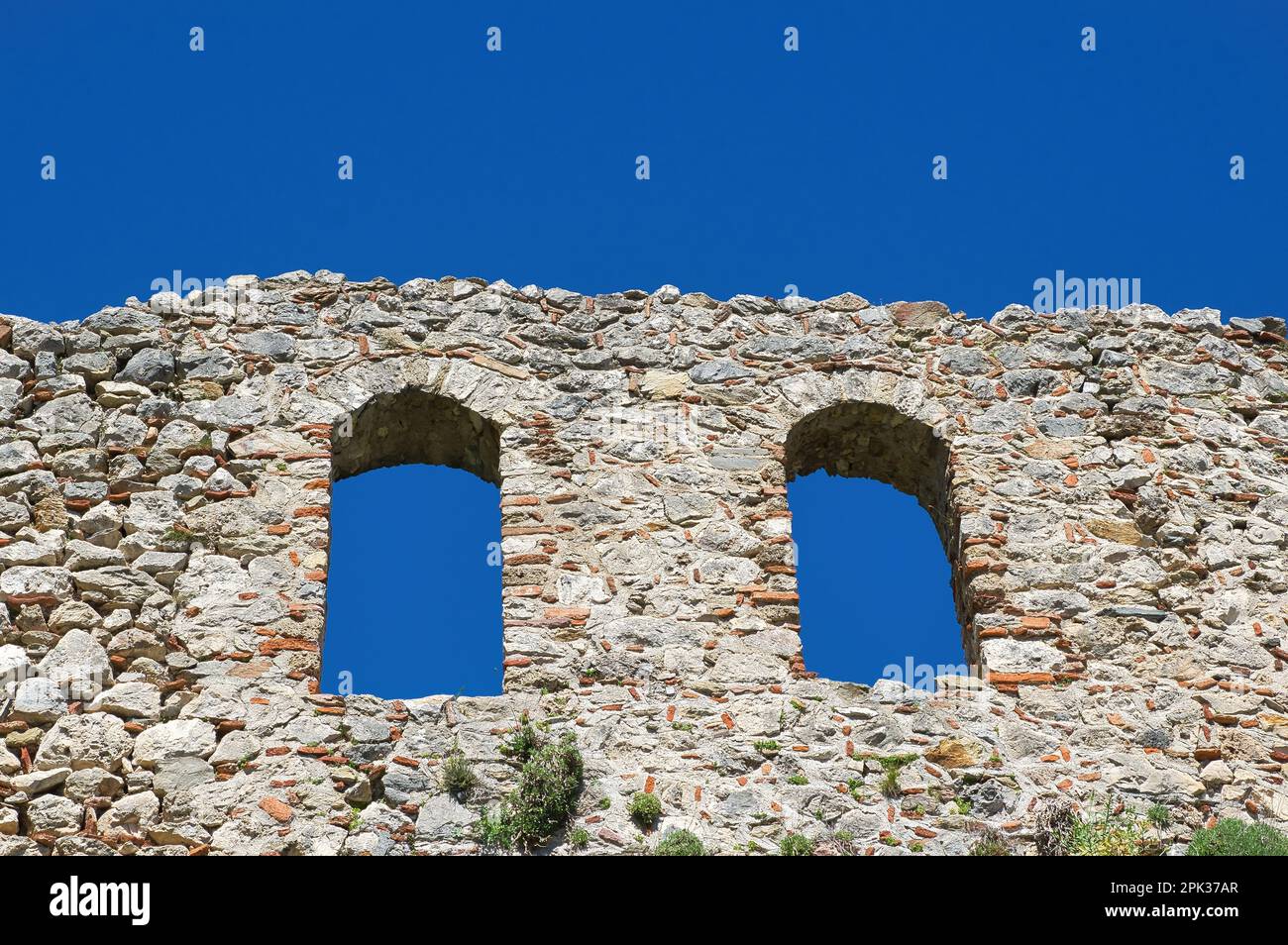 medieval architecture, the castle town of Mystras. Mistras, Greece ...