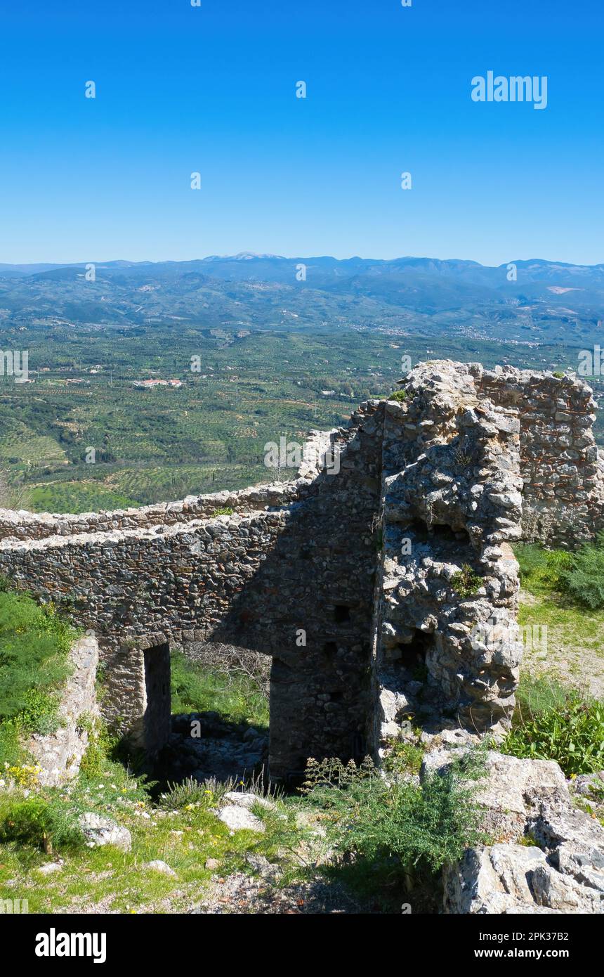 medieval architecture, the castle town of Mystras. Mistras, Greece ...