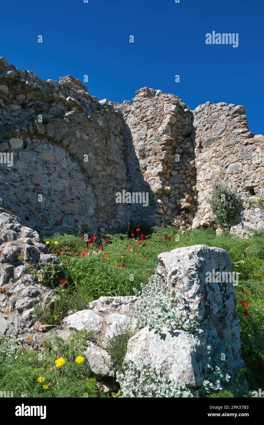medieval architecture, the castle town of Mystras. Mistras, Greece ...