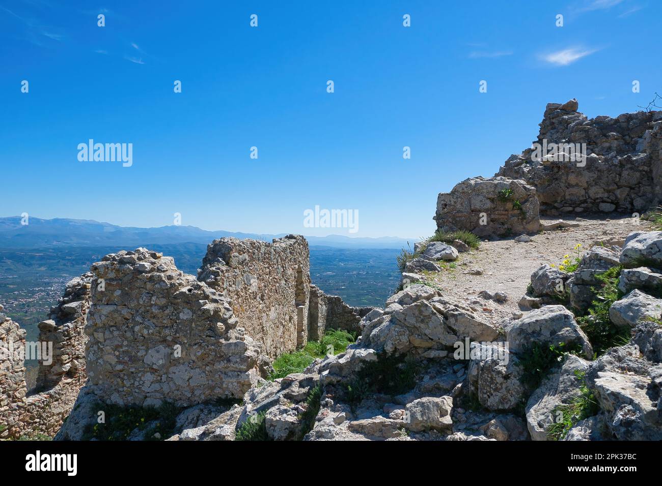 medieval architecture, the castle town of Mystras. Mistras, Greece ...