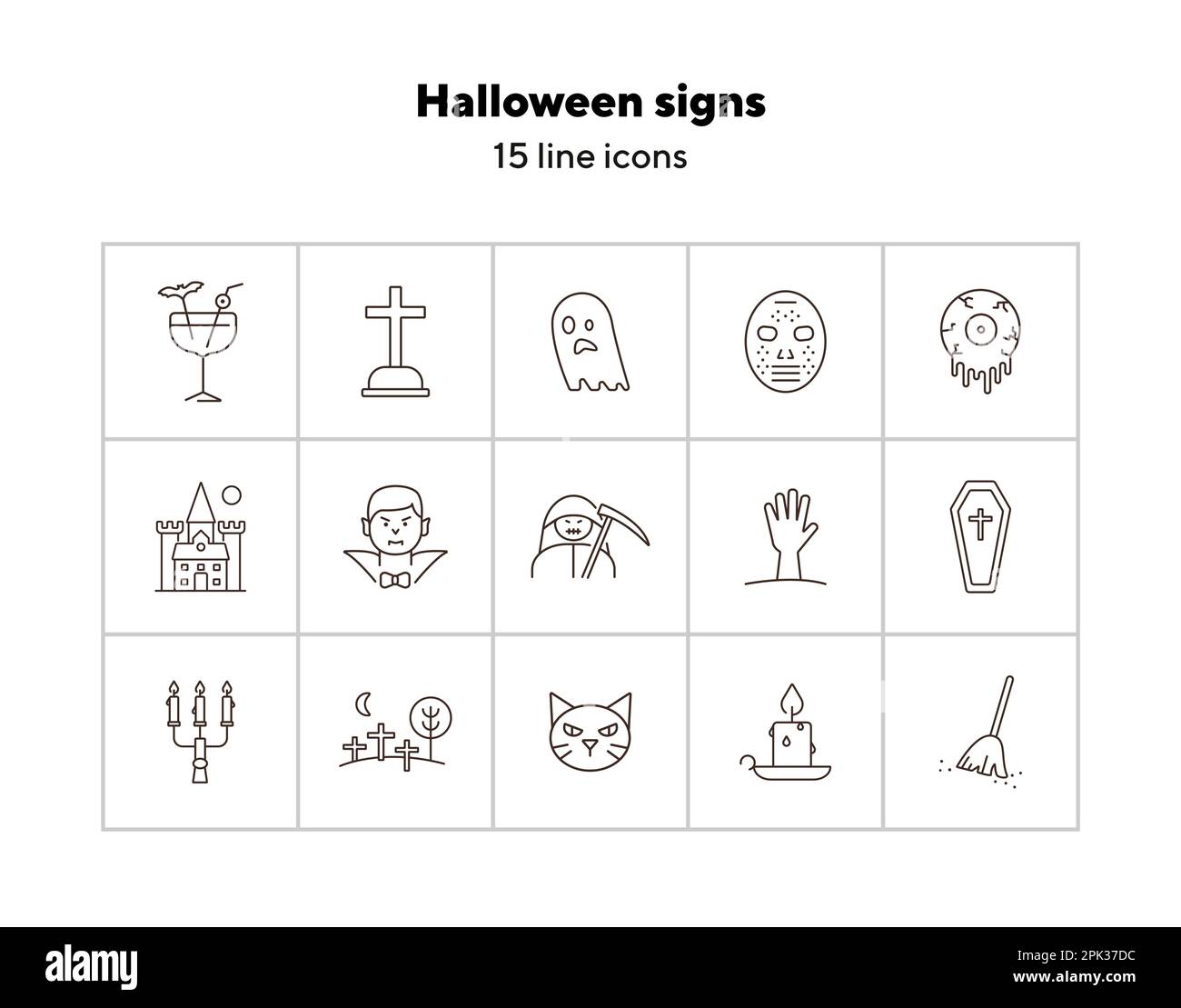 Halloween signs icons Stock Vector Image & Art - Alamy