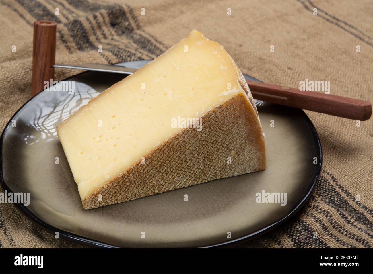 Swiss cheese collection, gruyere cheese made from unpasteurized cow's ...