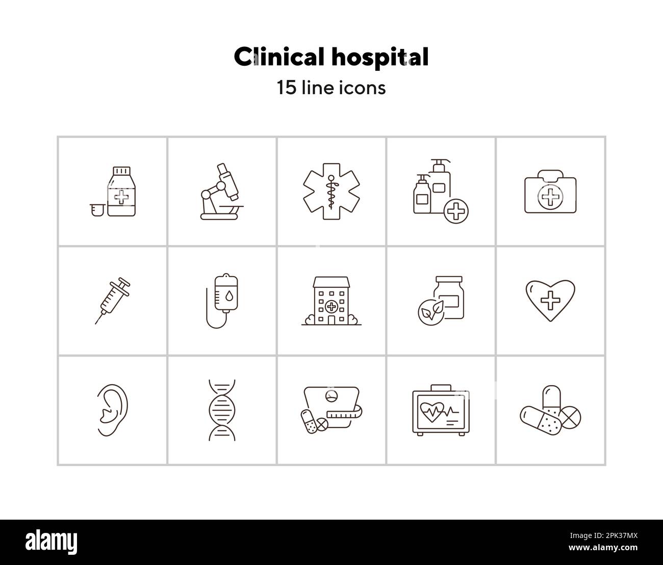 Clinical hospital icons Stock Vector Image & Art - Alamy