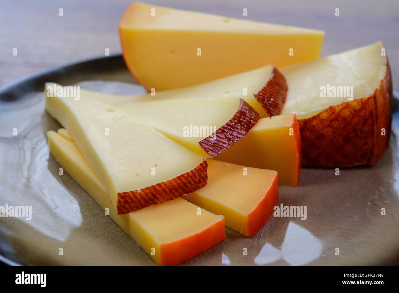 Cheese collection, tasty Belgian abbey cheeses made with brown trappist ...