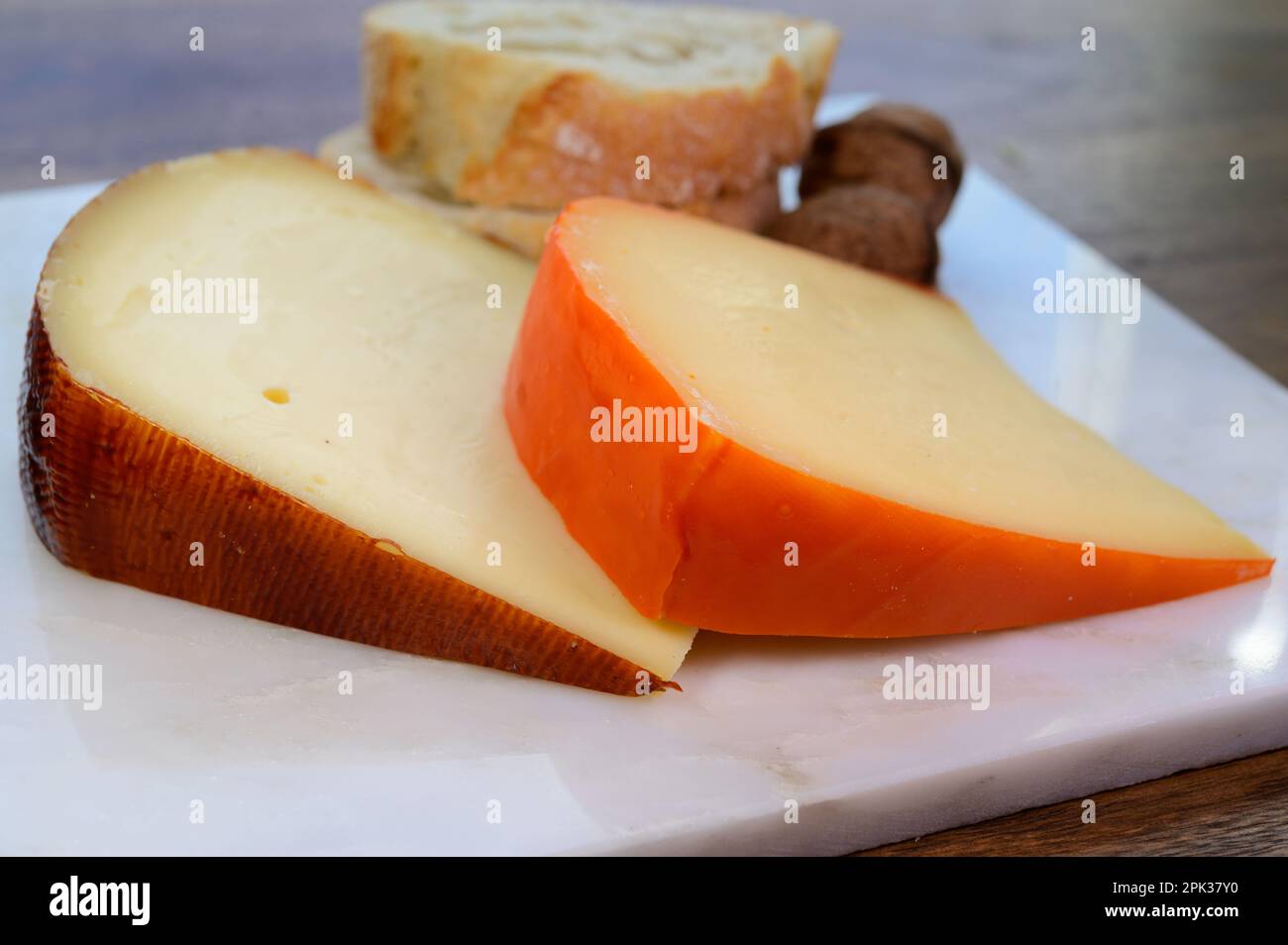 Cheese collection, tasty Belgian abbey cheeses made with brown trappist ...