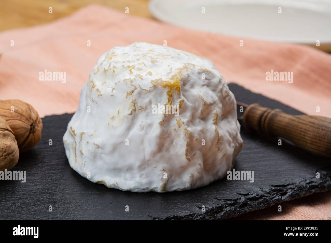 Cheese collection, soft cow French cheese with mold Gaperon artisanal ...