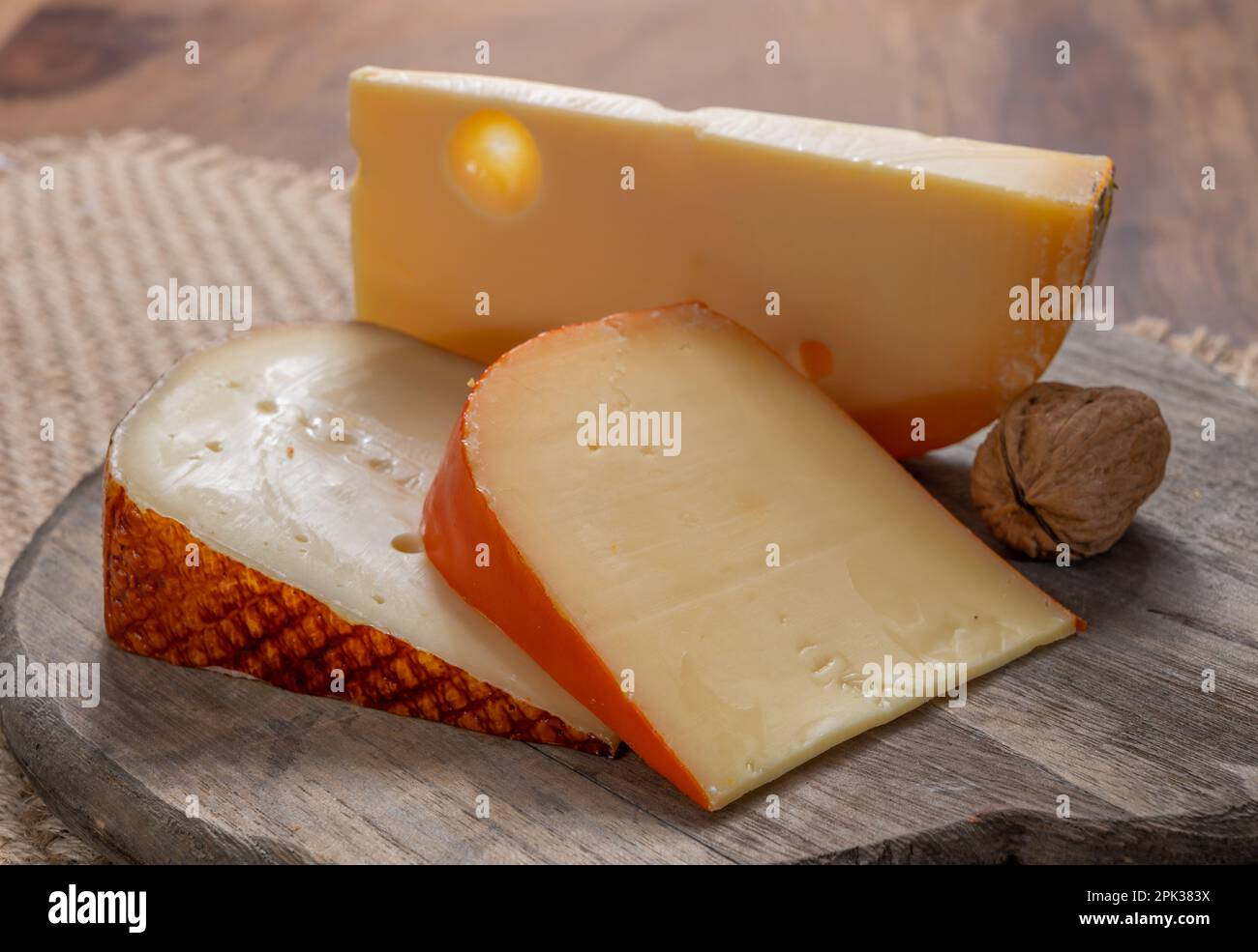 Cheese collection, tasty Belgian abbey cheeses made with brown trappist ...