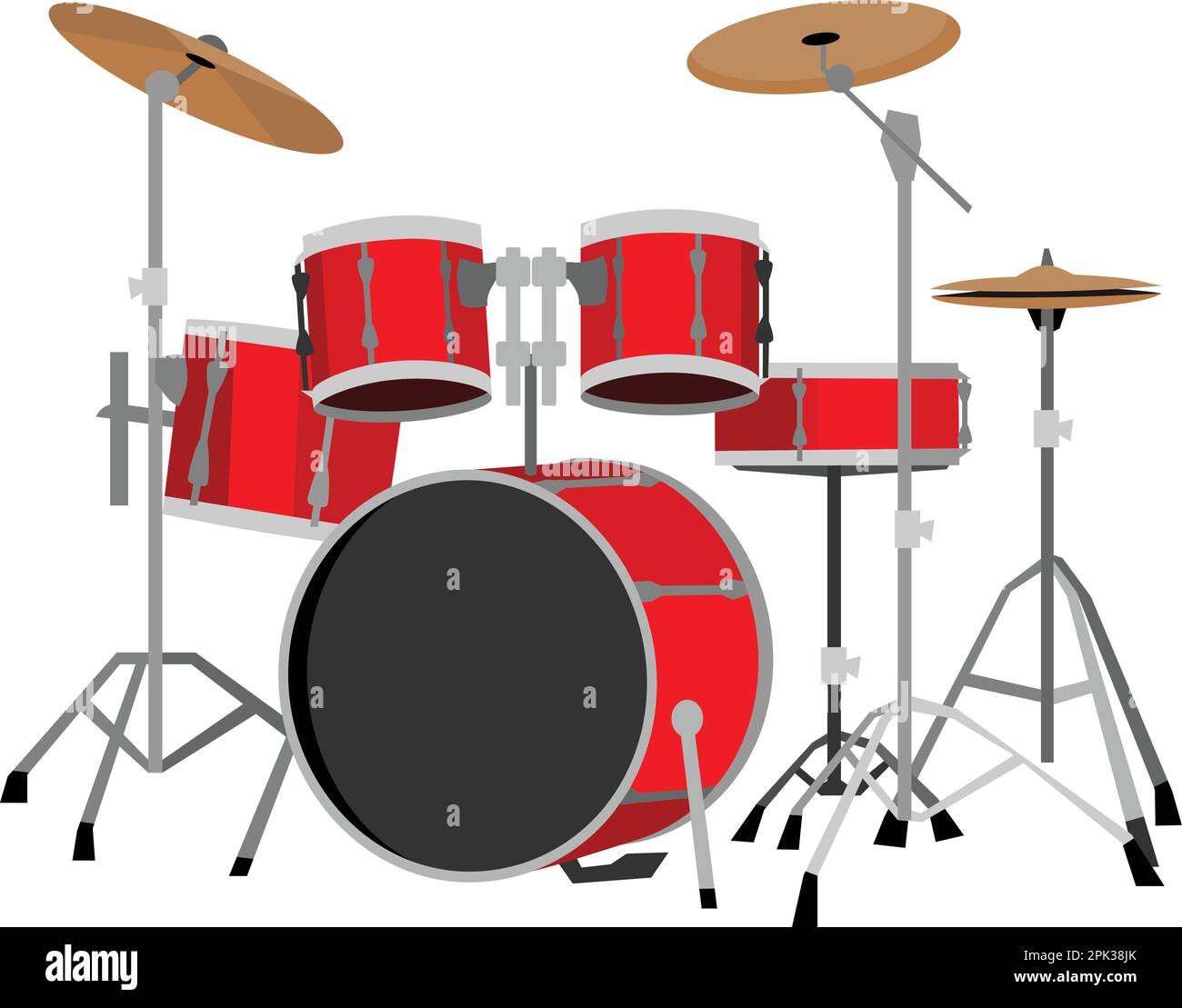 Red Drum Set Music Instrument Stock Vector Image & Art - Alamy