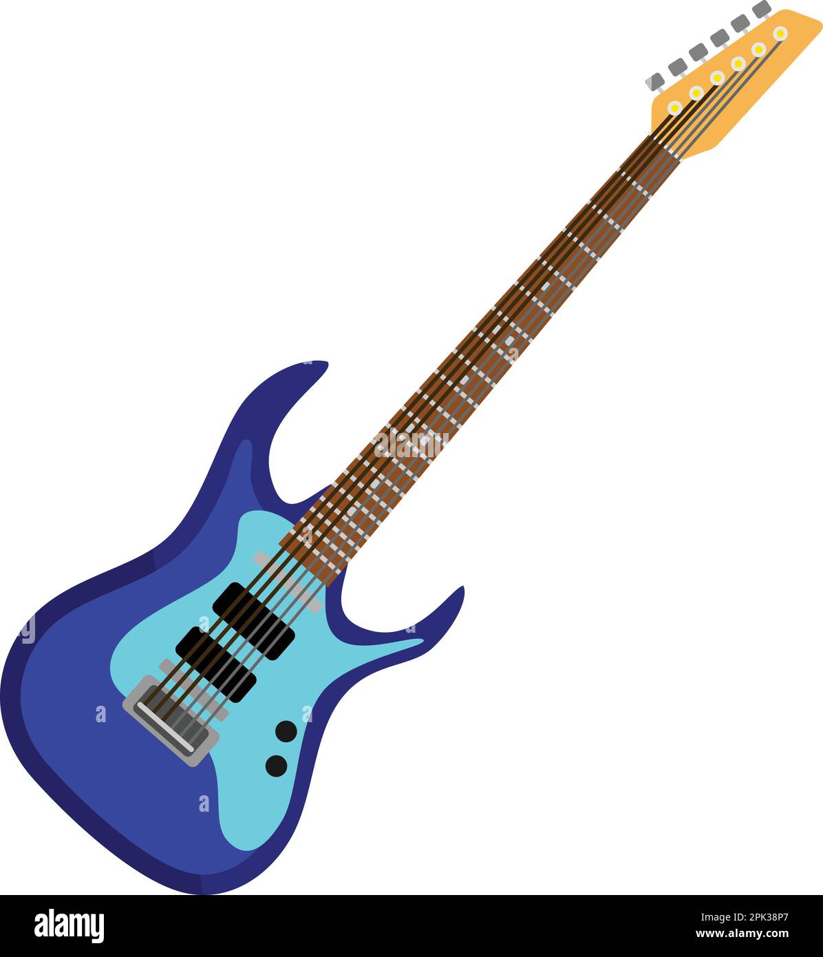 Blue electric guitar music Stock Vector Images - Alamy