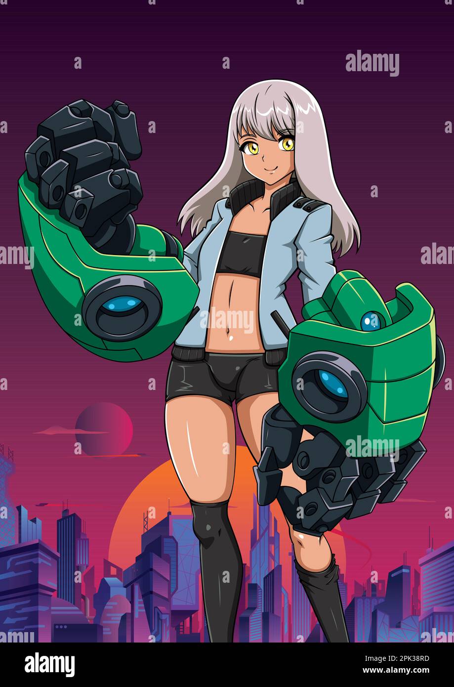 Prosthetic Arms Girl Stock Vector Images Alamy