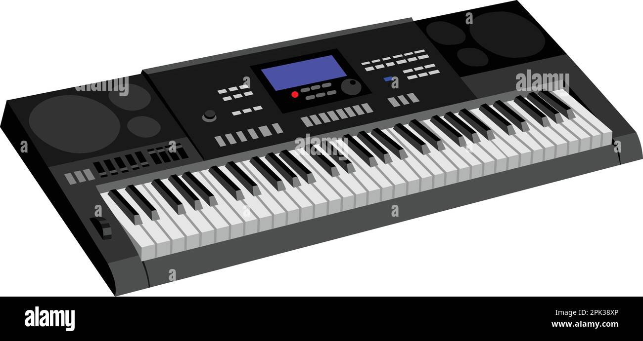 Electric keyboard stage performance Stock Vector Images - Alamy