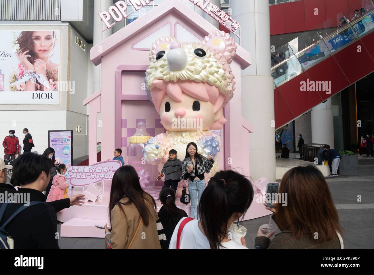 SHANGHAI, CHINA - APRIL 5, 2023 - Customers attend a pop-up held by ...