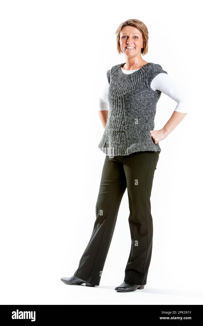 Studio portrait positive grey Cut Out Stock Images & Pictures - Alamy