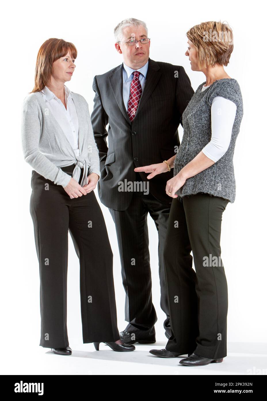 Business Colleagues: Professional Concerns. Full length portrait of a ...