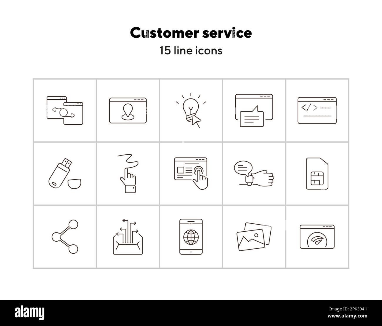 Customer service icons Stock Vector Image & Art - Alamy