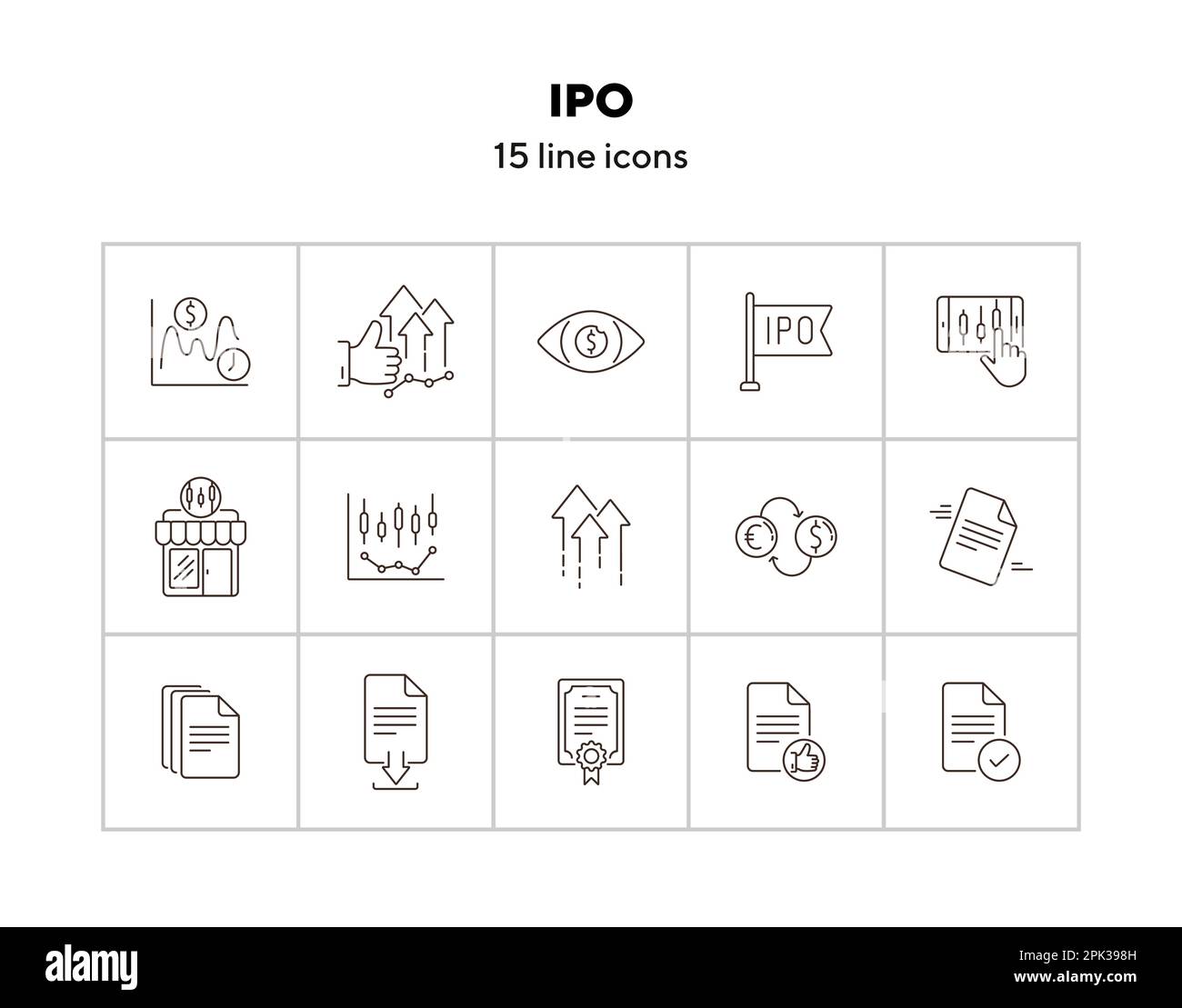 IPO icon set Stock Vector Image & Art - Alamy