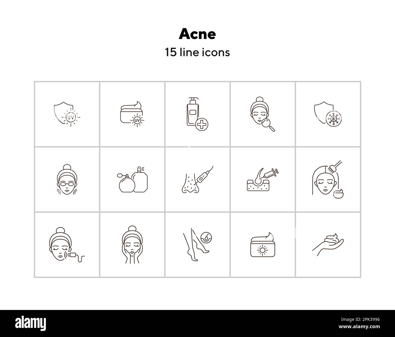 Acne treatment icon outline Stock Vector Images - Alamy