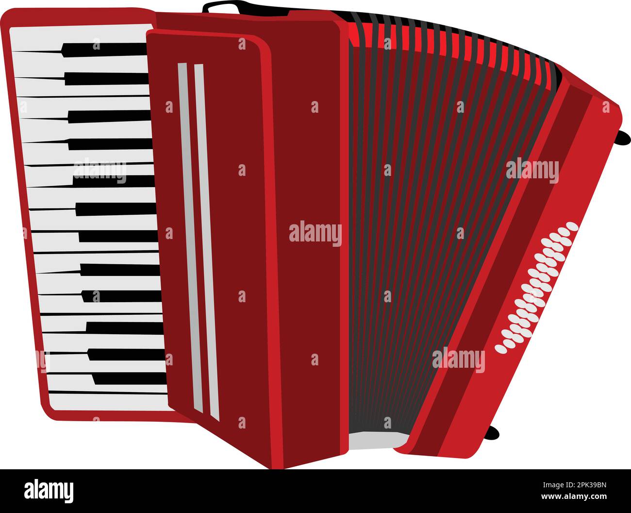 Red Accordion Music Instrument Stock Vector Image & Art - Alamy