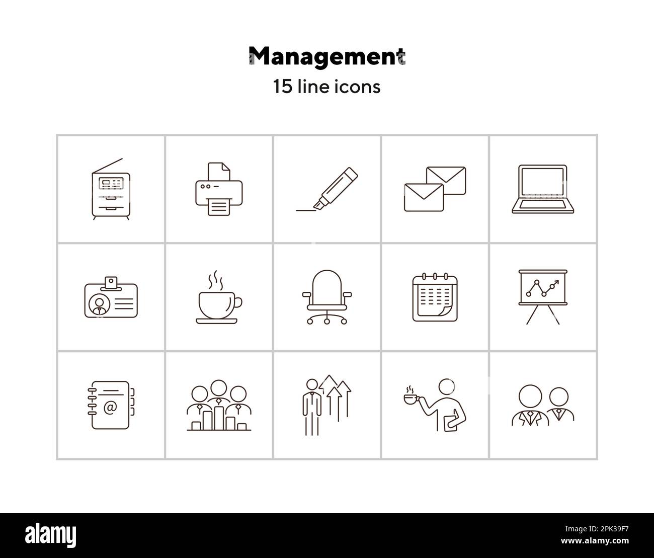 Management icon set Stock Vector Image & Art - Alamy