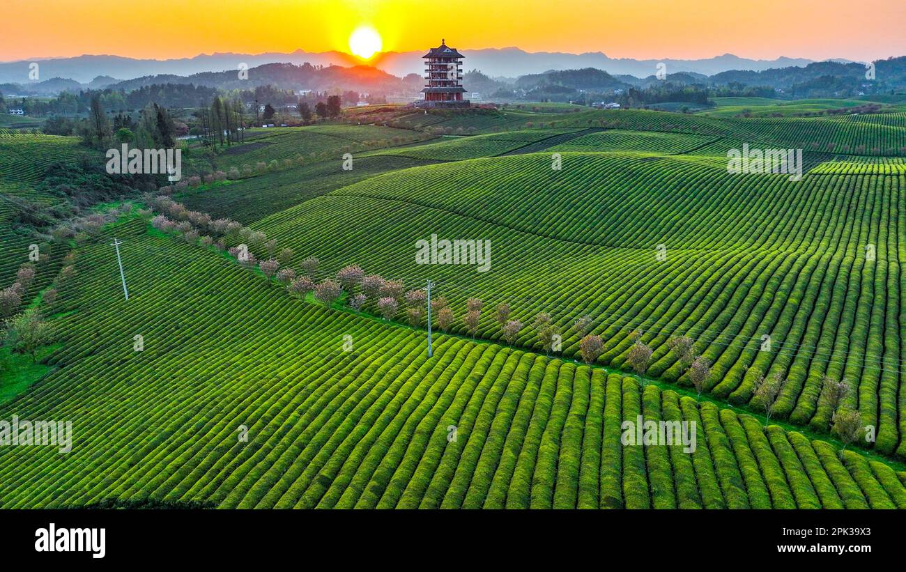 Guiyang, China's Guizhou Province. 4th Apr, 2023. This aerial photo ...