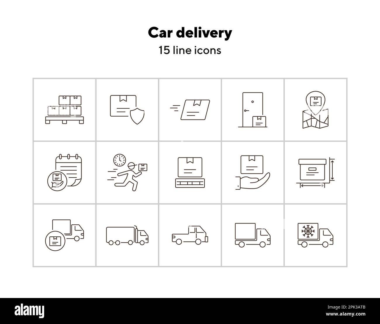 Car delivery icons Stock Vector Image & Art - Alamy