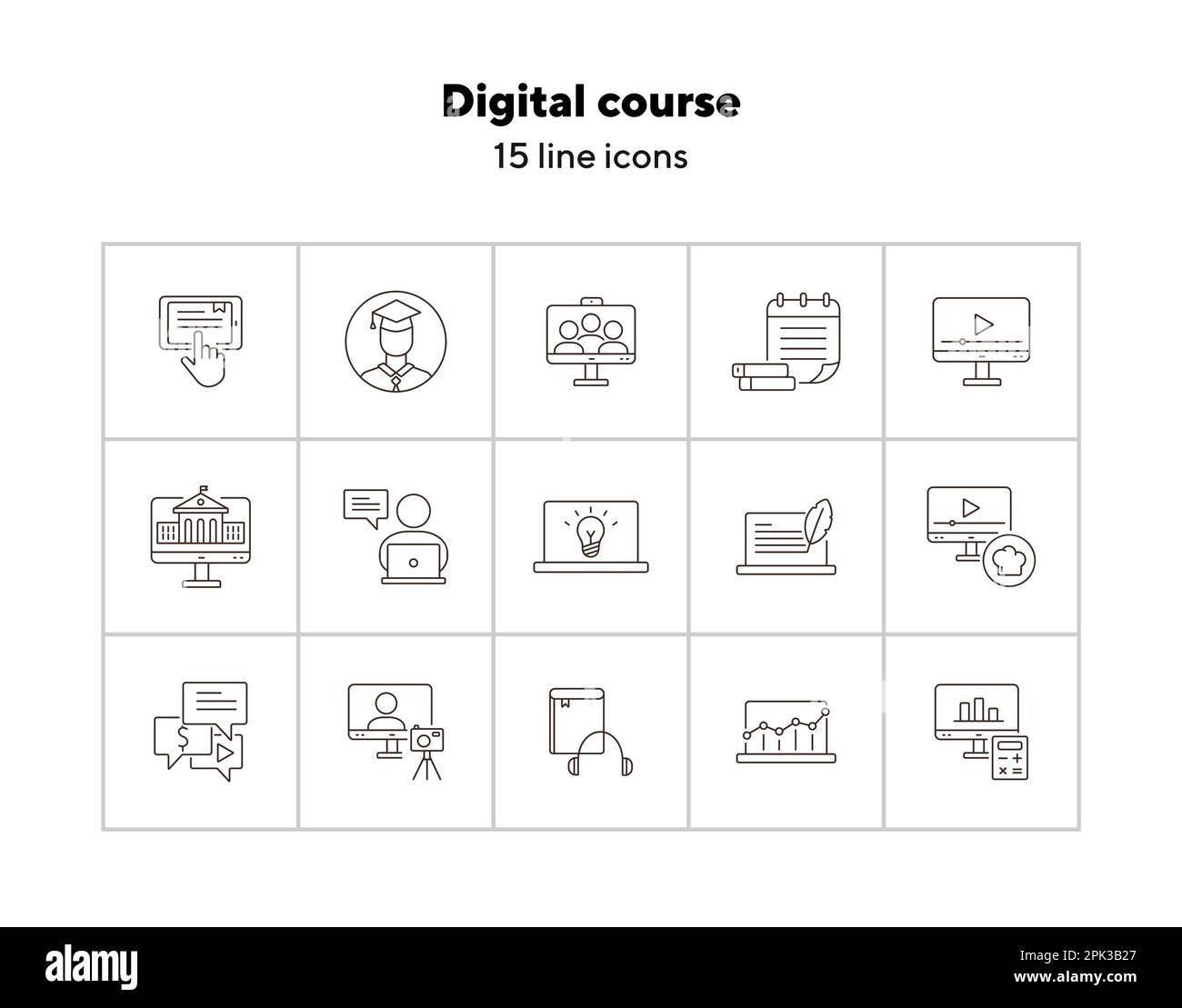 Livestream education Stock Vector Images - Alamy