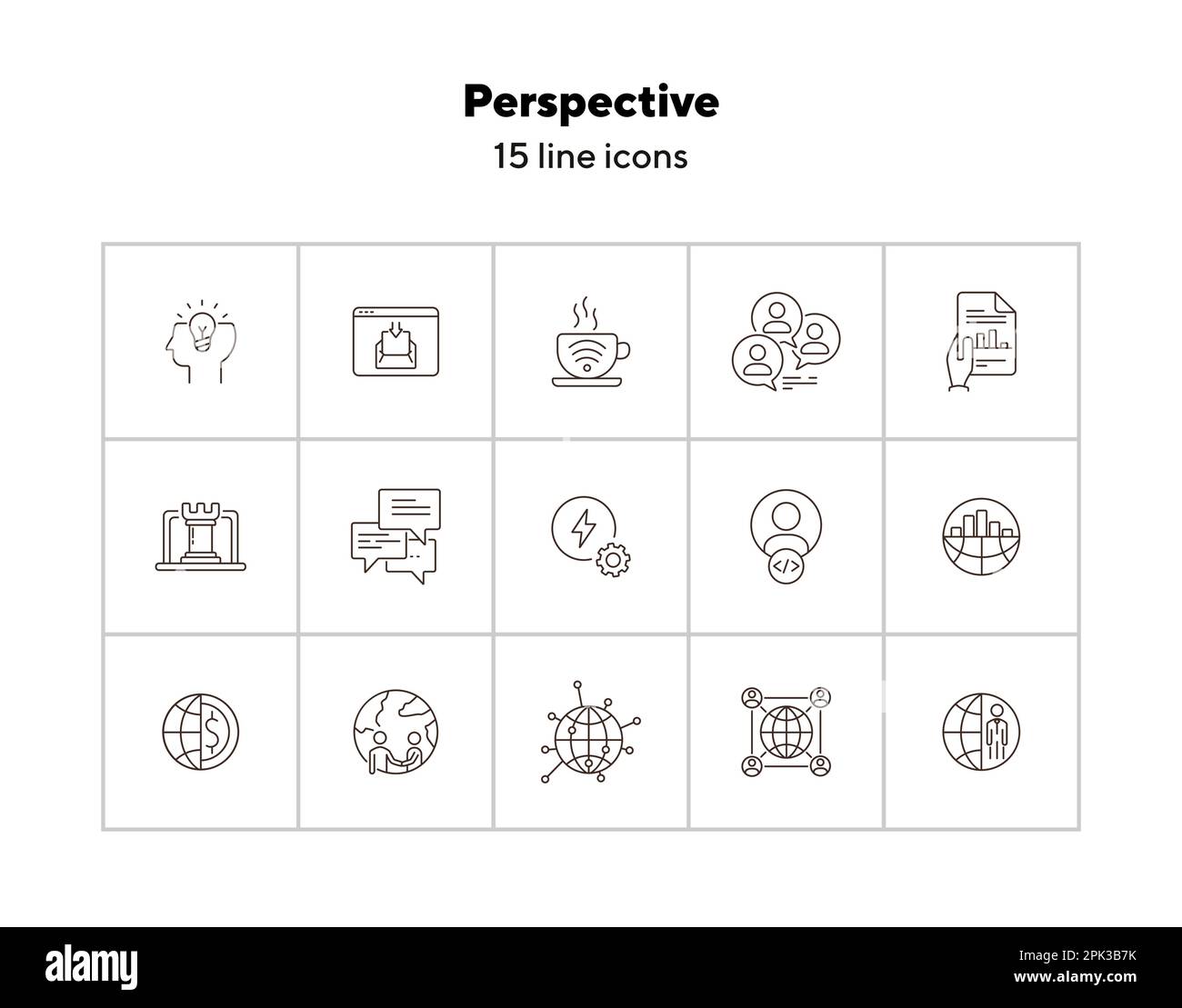 Perspective line icon set Stock Vector Image & Art - Alamy
