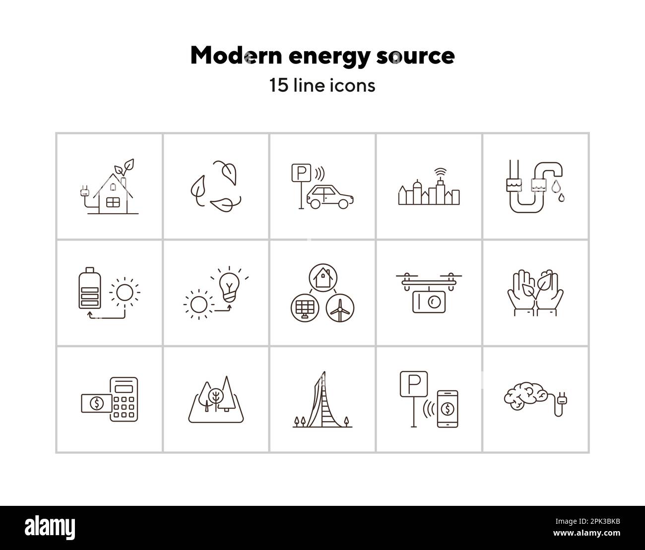 Modern energy source icons Stock Vector Image & Art - Alamy