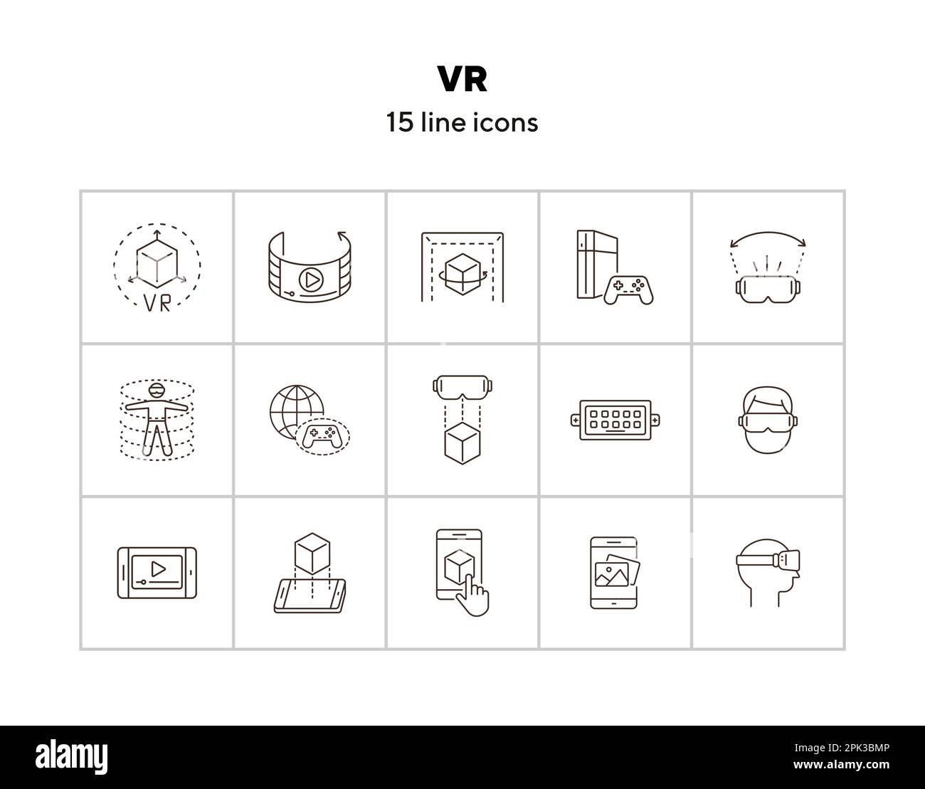 VR icon set Stock Vector Image & Art - Alamy