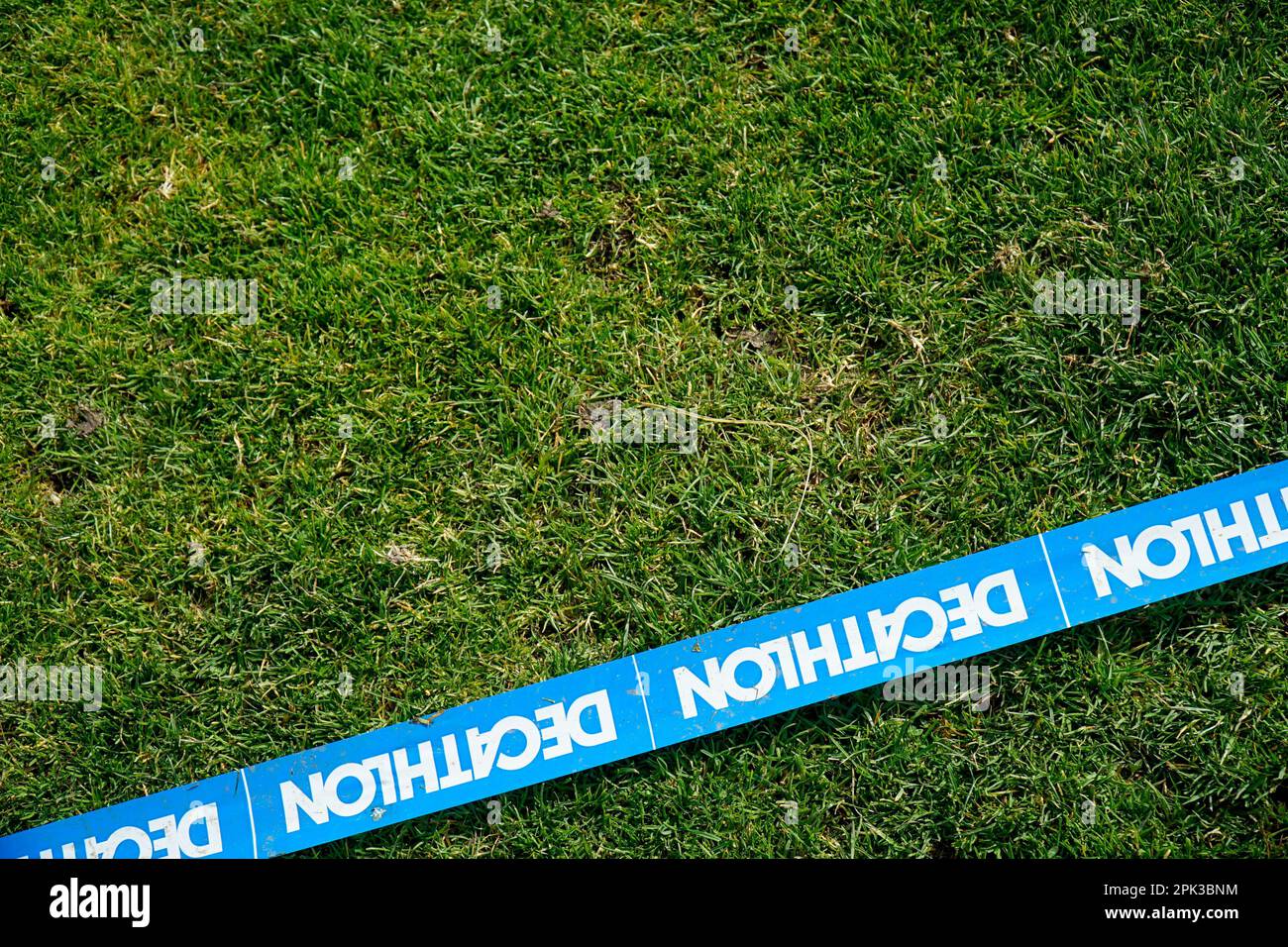 Évora, Portugal, February 19th and 20th 2023. Decathlon advertising ...