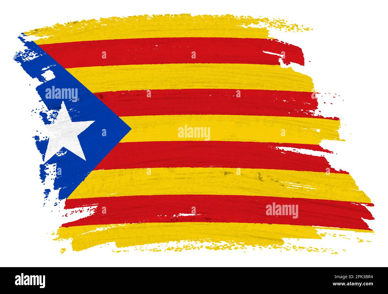 Catalonia independence flag background paint splash brushstroke 3d ...